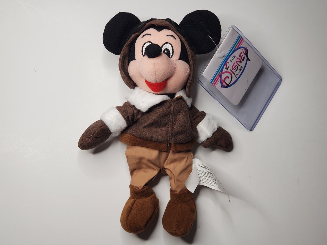 Pilot Mickey Mouse Beanbag Plush Disney Store and Parks Stuffed Animal ...