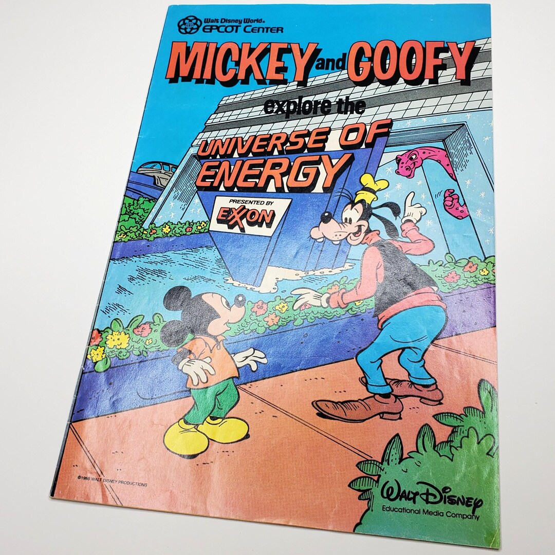 Epcot Center Universe of Energy Comic Book Vintage Mickey Mouse Goofy ...