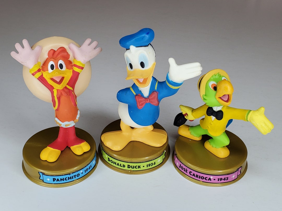 Three Caballeros Figurines Jose Carioca Panchito Donald Duck Figures ...