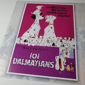 One Hundred and One Dalmatians Poster Disney Poster Art 11x12.25 ...
