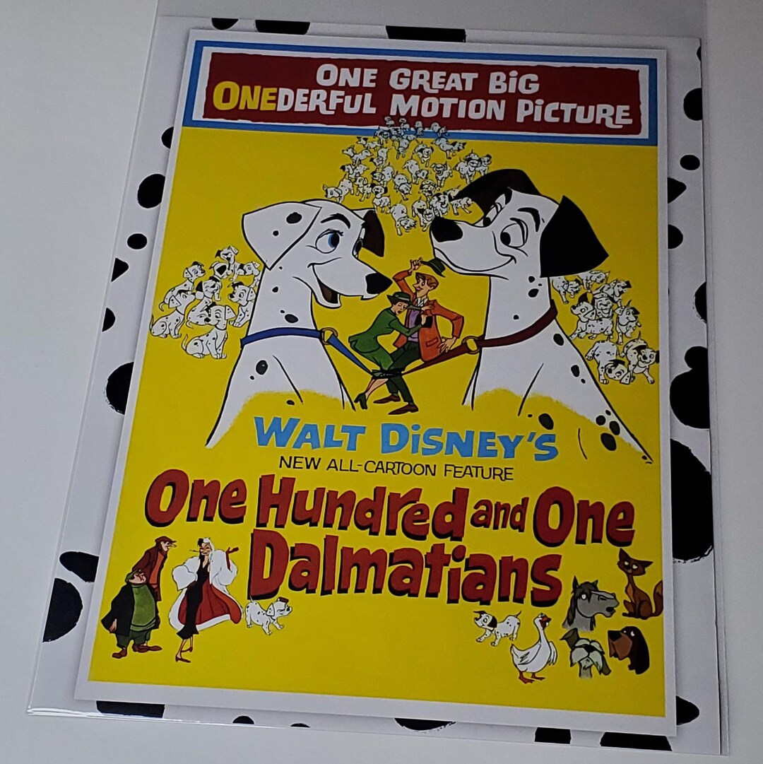 101 Dalmatians Lithograph Authentic Disney Mini Movie Poster Pongo ...
