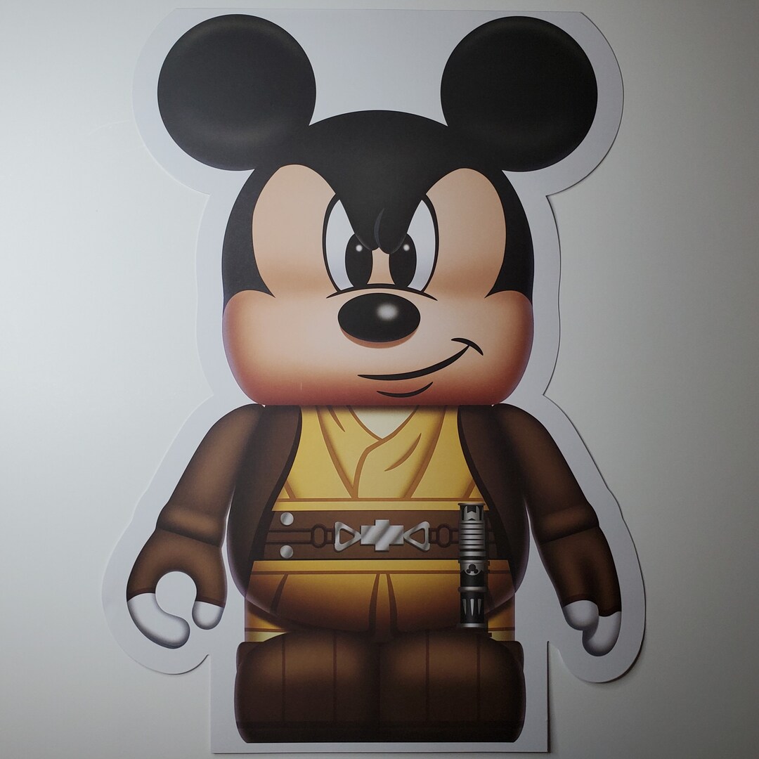 Jedi Mickey Mouse Vinylmation Poster Authentic Disney 12x18 Lithograph ...
