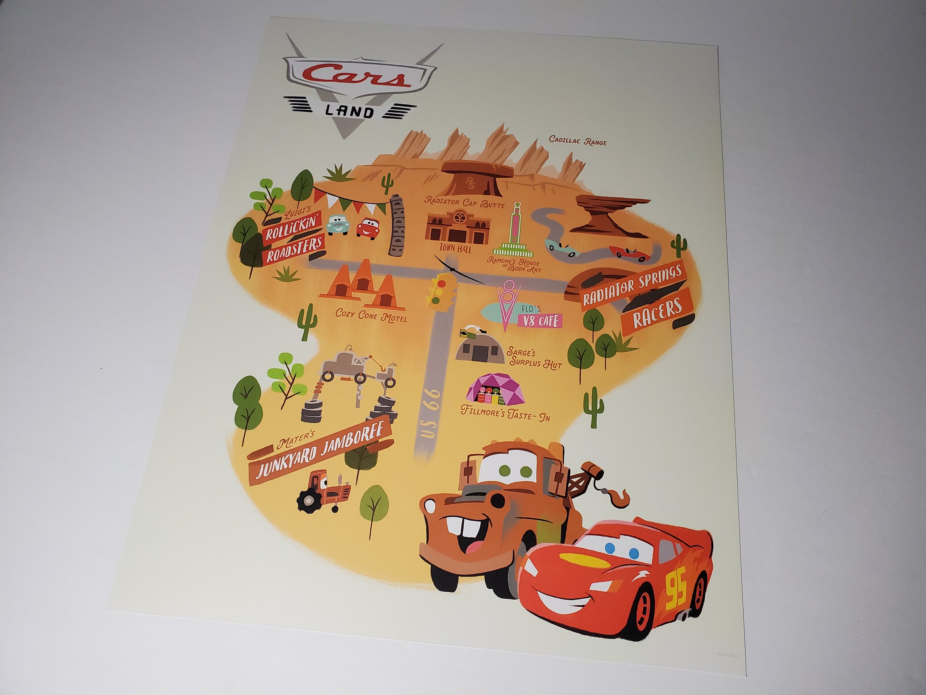 Disney Cars Radiator Springs Map