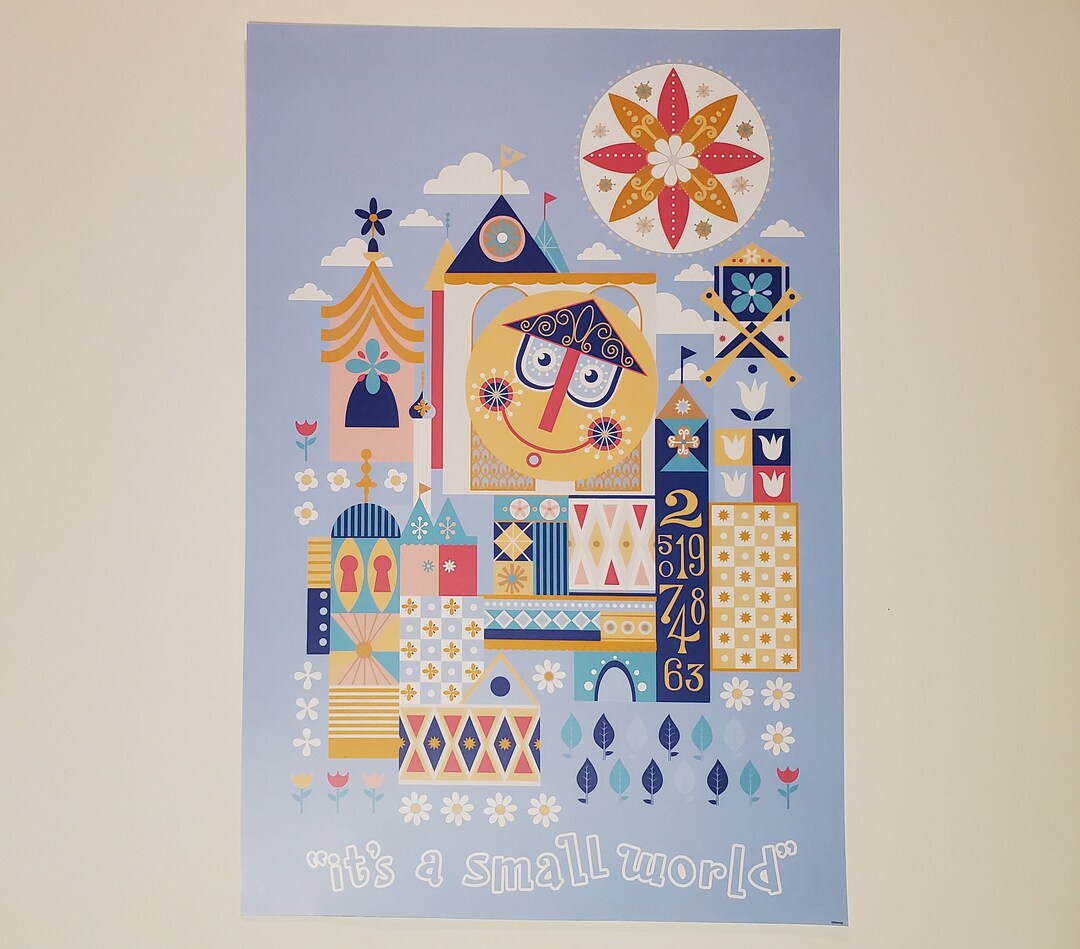 It's a Small World Attraction Poster Authentic Disney Poster Art ...