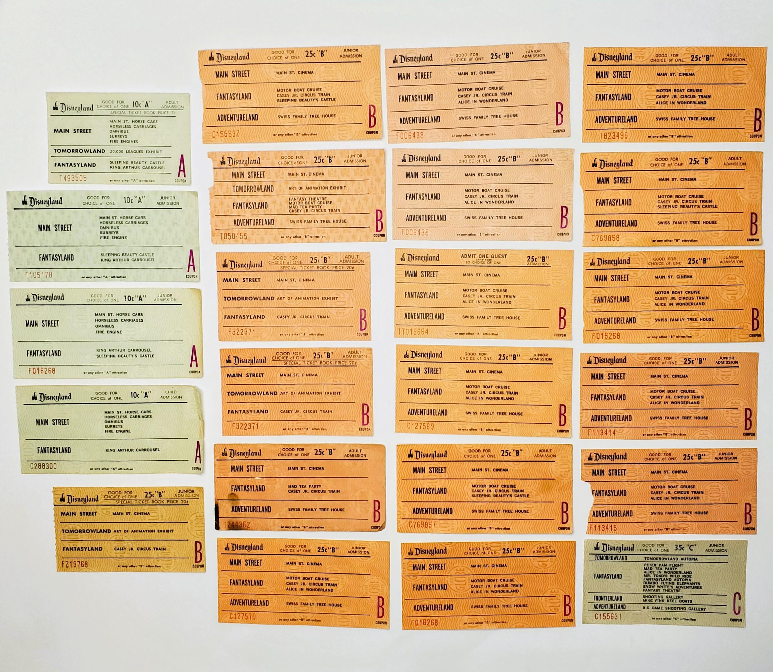 Vintage Disneyland Ticket Books Disney E-ticket E Ticket Magic Kingdom ...