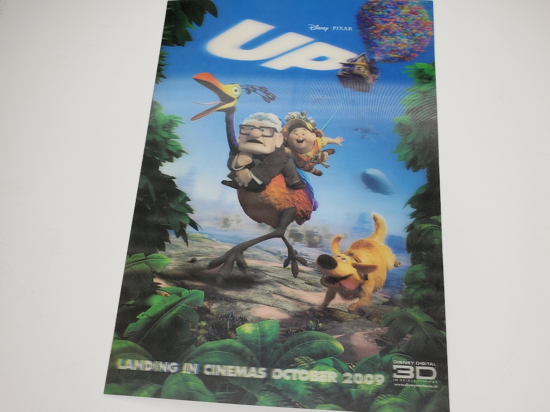 UP 3D Poster Disney Pixar Lenticular Movie Poster Art Carl - Etsy