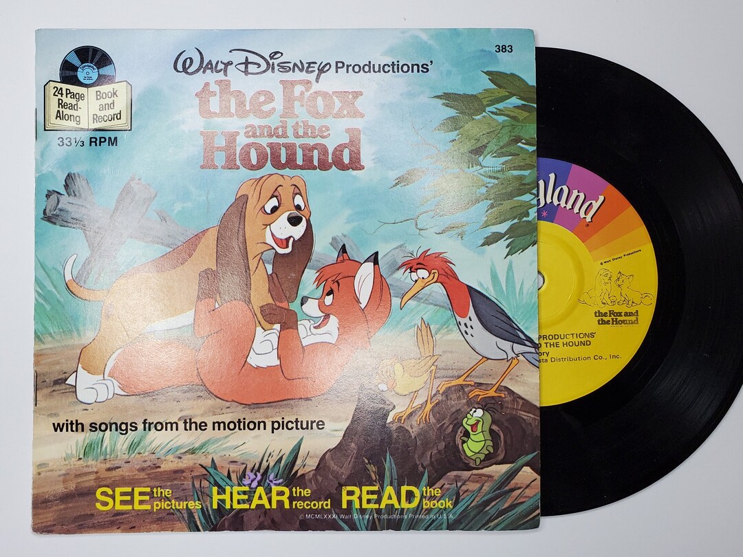 The Fox and the Hound Record and Storybook Vinyl Walt Disney - Etsy