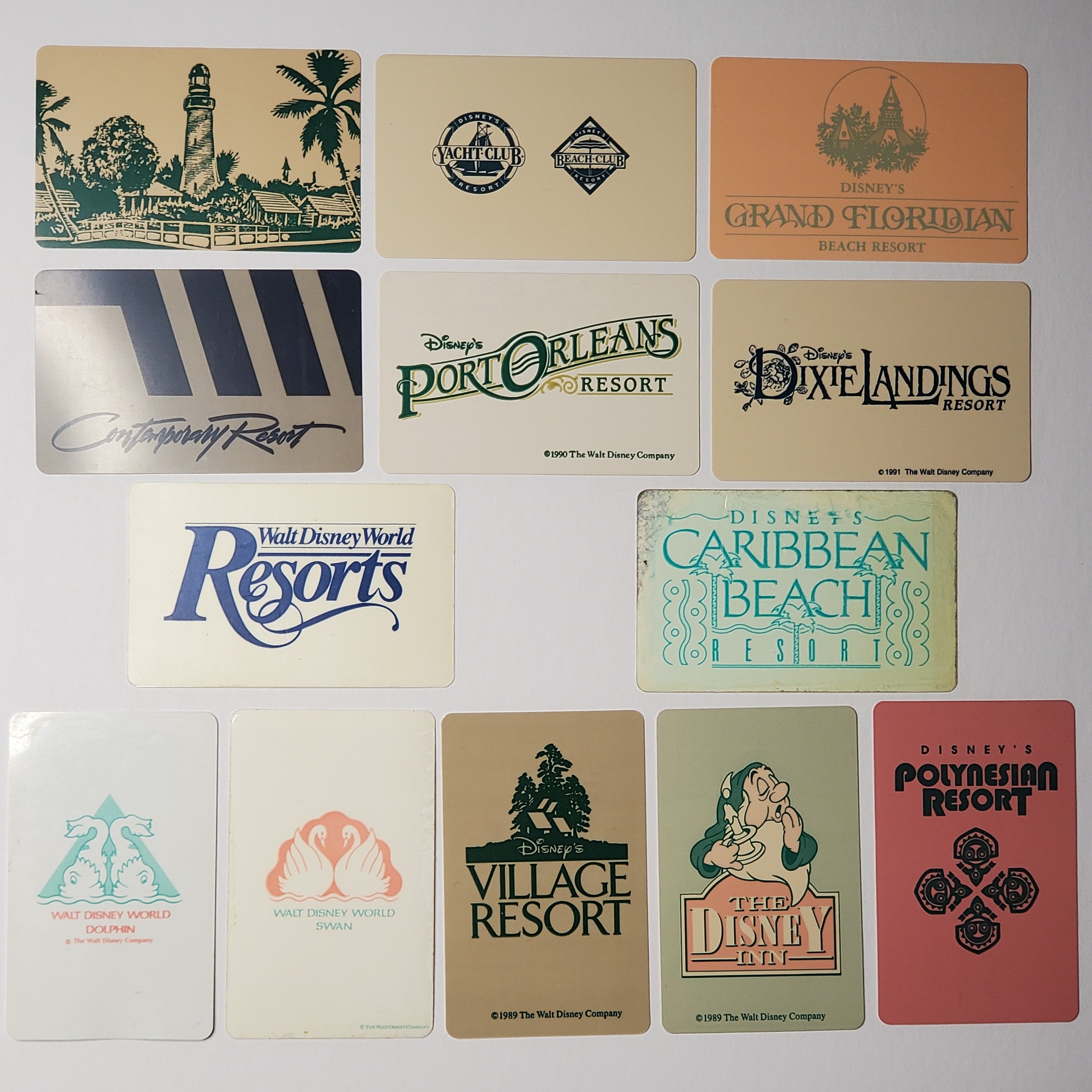 Walt Disney World Resort ID Cards 1990s Vacation Club Grand - Etsy Hong ...