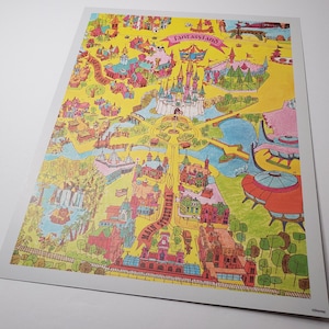 Walt Disney World Map Poster Walt Disney World 50th Anniversary ...