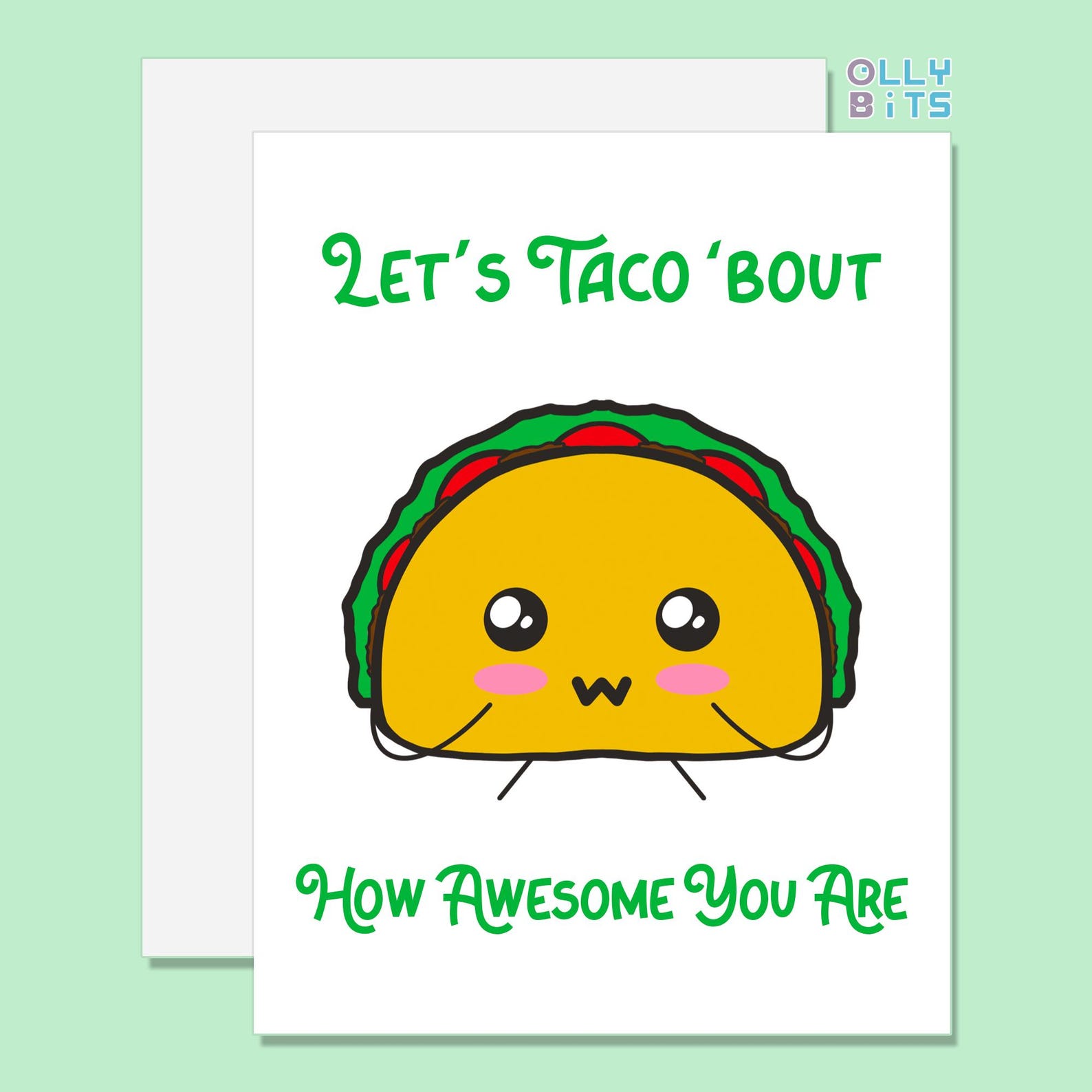 Let's Taco 'bout How Awesome You Are Greeting Card - Etsy