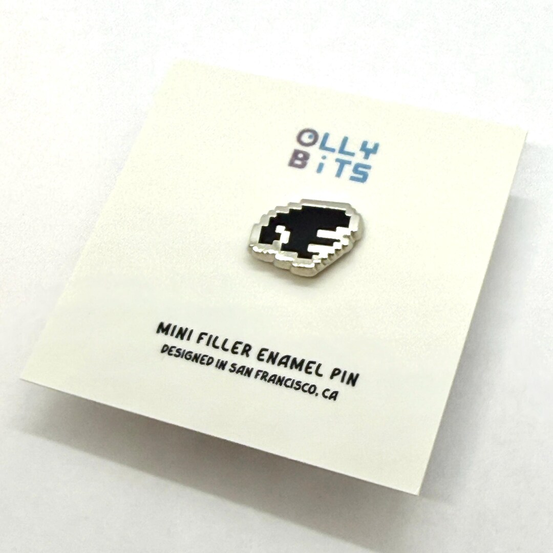 Black *right* Wing (silver Plated) Chibi Pixel Wing Mini Filler Enamel ...