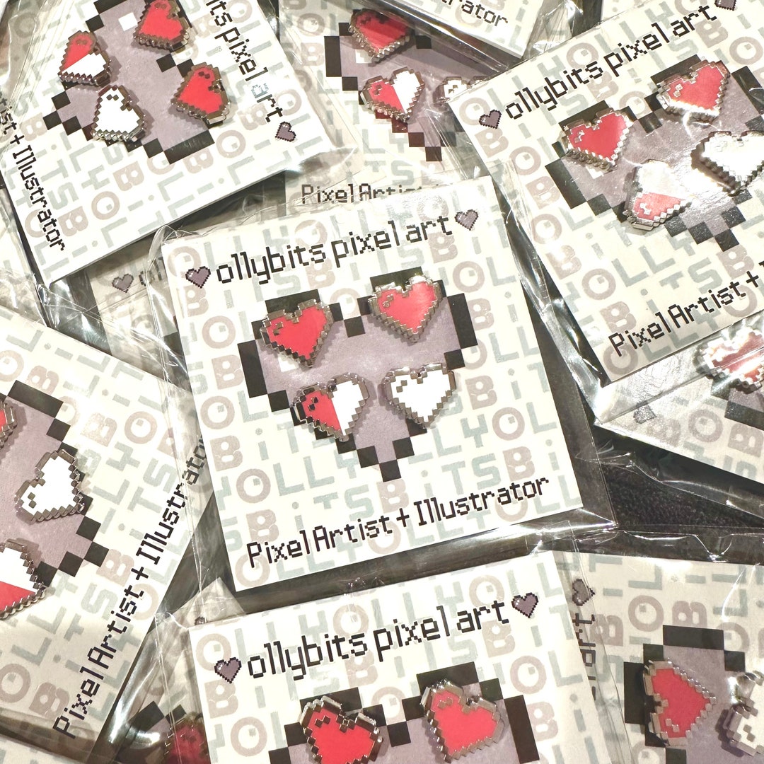 RPG Pixel Heart Mini Filler Enamel Pins (0.5") - Etsy