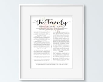 The Proclamation to the Family Printable ONLY 5 Sizes - Etsy