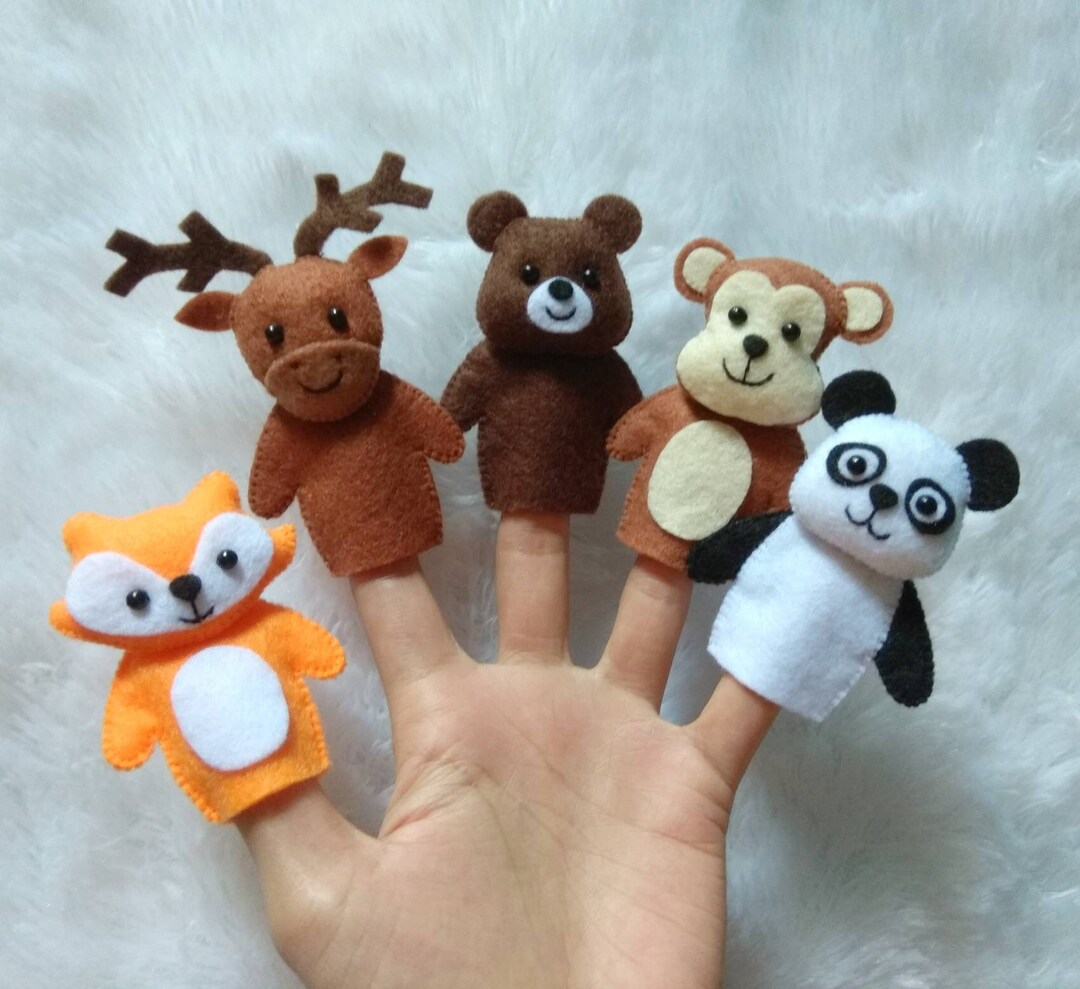 Animal Finger Puppets Woodland Creatures Finger Puppets by - Etsy