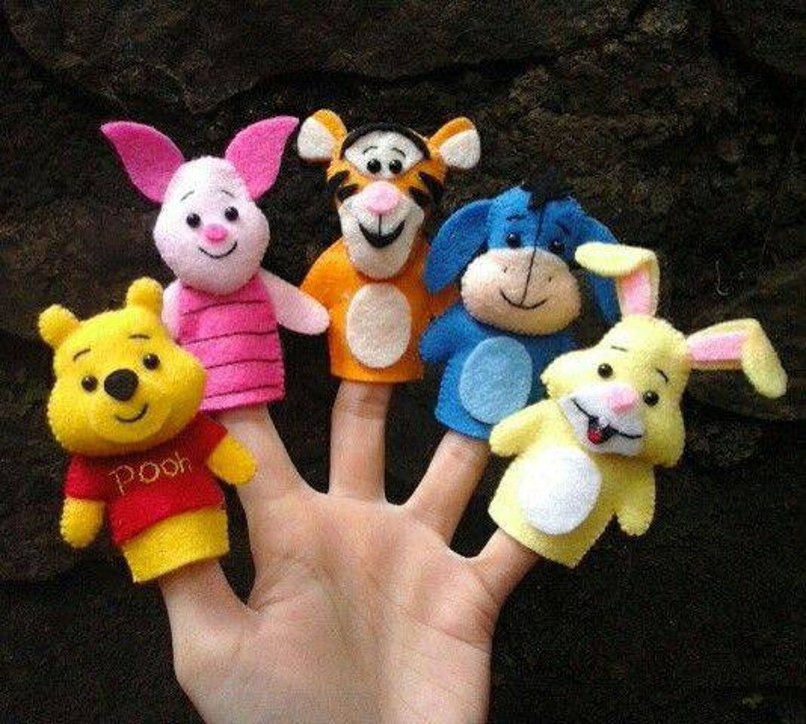 Honey Bear and Friends Finger Puppets by Crafelta Handmade - Etsy