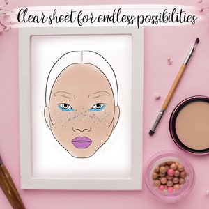 Makeup Face Chart, Asian Girl Face Makeup Sheet, Makeup Artist Template ...