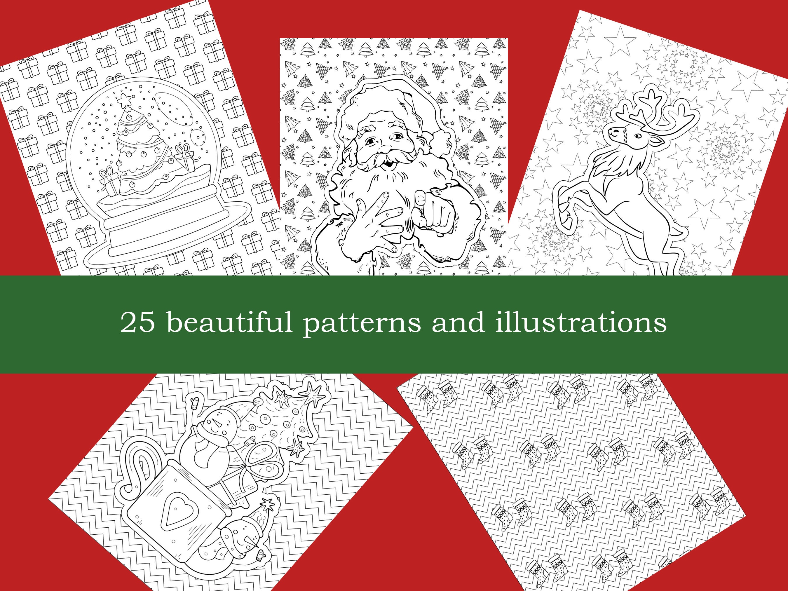 Christmas Printable Coloring Pages for Adults and Children PDF ...