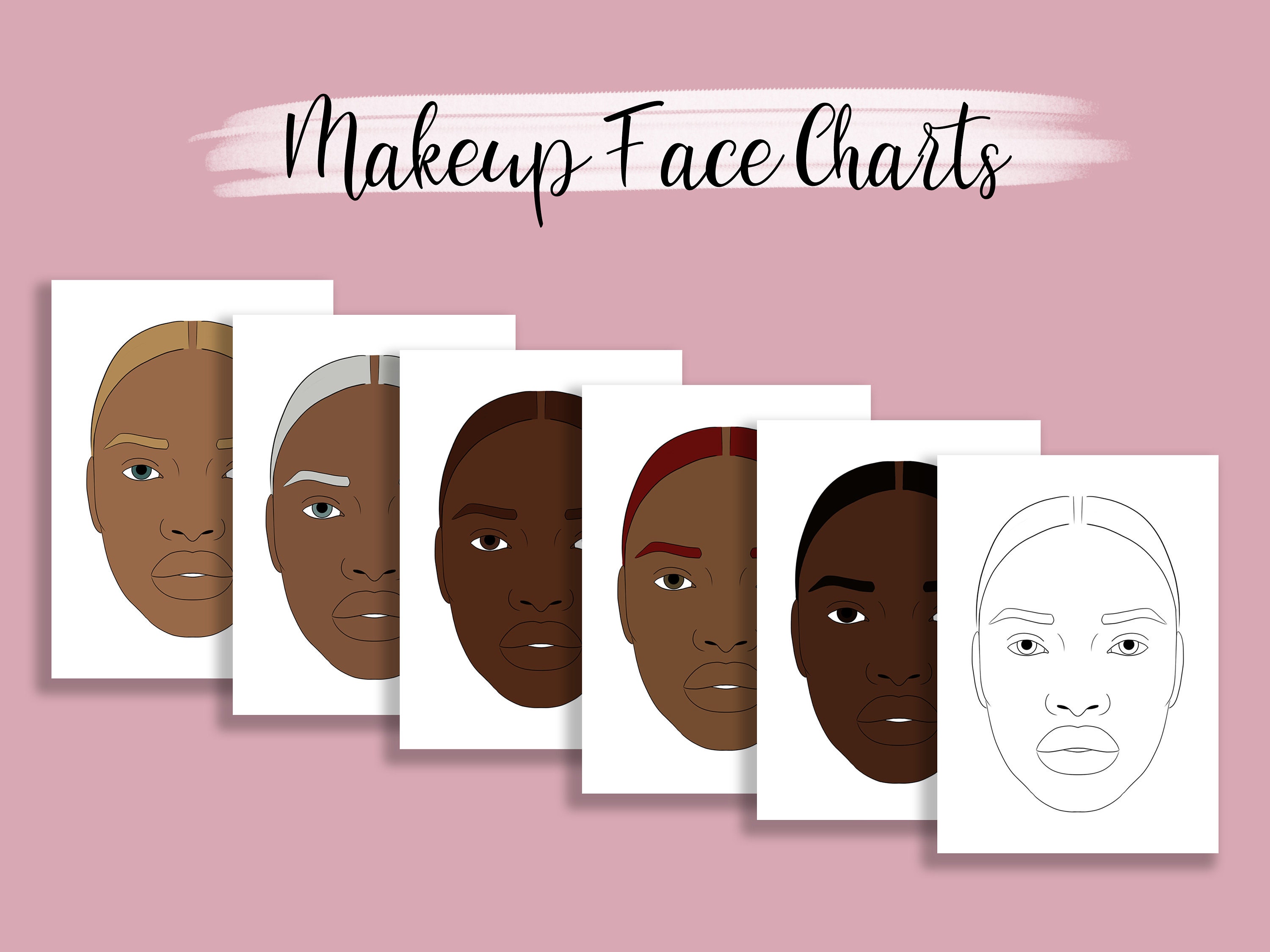 Makeup Face Chart Template