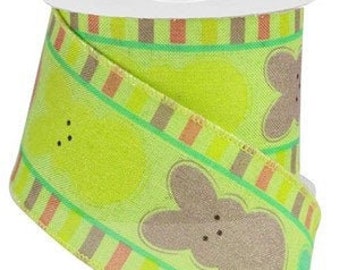Easter Bunny Wired Ribbon by the Roll 2.5 X 10 Yards RGA154013 - Etsy