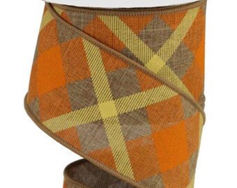Woven Fall Plaid Wired Ribbon by the Roll 1.5 X 10 Yards X915809-25 - Etsy