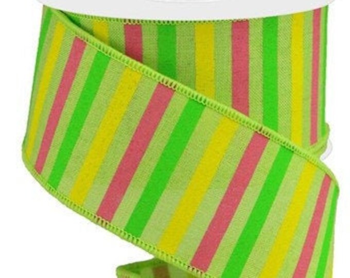 Spring Summer Wired Ribbon by the Roll 2.5" X 10 YARD ROLL RGA120509 - Etsy