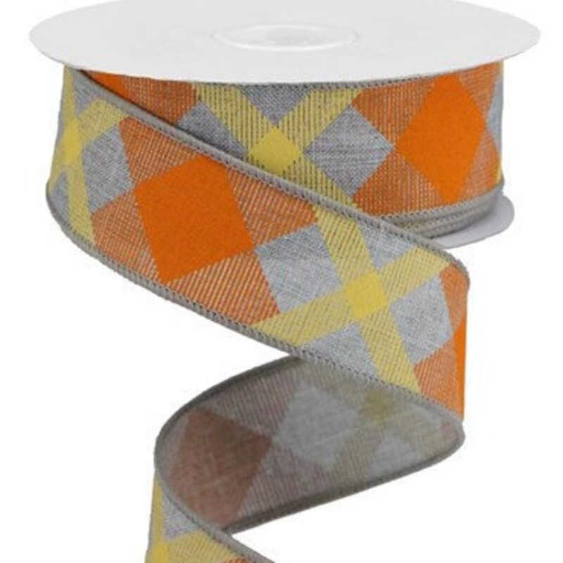 Gray Plaid Ribbon - Etsy