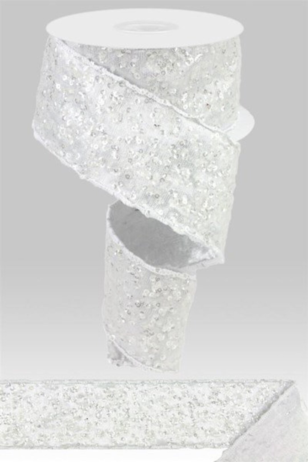 Sequin Wedding Wired Ribbon by the Roll 2.5" X 5 Yards RN583127 - Etsy