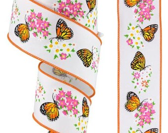 Coastal Nautical Beach Wired Ribbon by the Roll 2.5 X 10 Yards ...