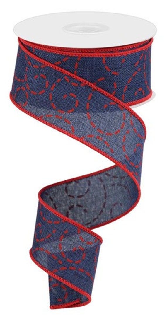 Dashed Swirls Wired Ribbon by the Roll 1.5 X 10 Yards - Etsy