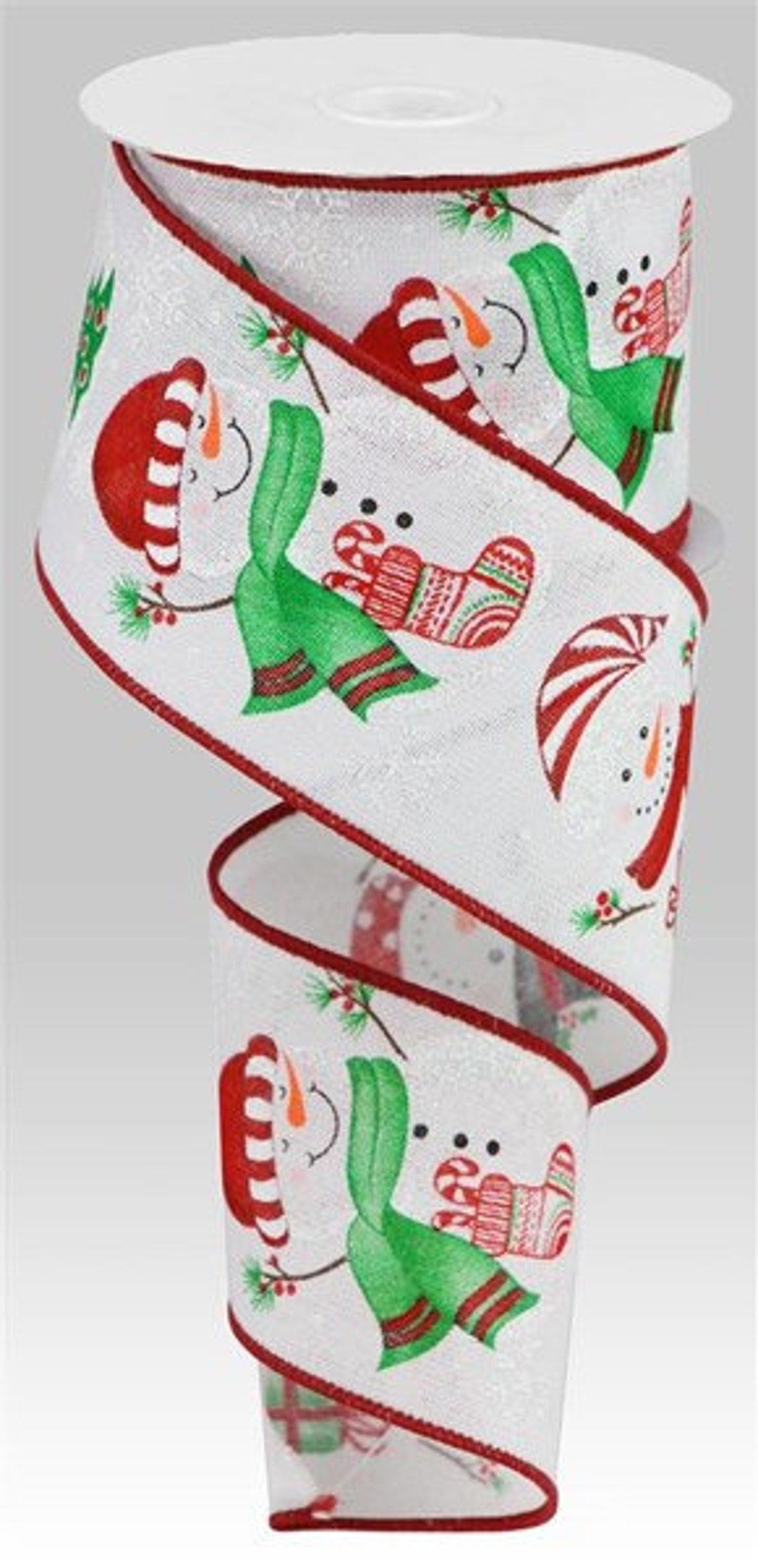 Snowman Wired Ribbon by the Roll 2.5"x 10 Yards RGB111327 - Etsy
