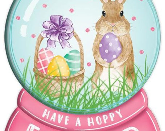 Have a Hoppy Easter Snow Globe Wreath Sign 12.25" X 9.25" MD0859 - Etsy