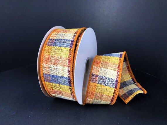 Woven Fall Plaid Wired Ribbon by the Roll 1.5 X 10 Yards - Etsy