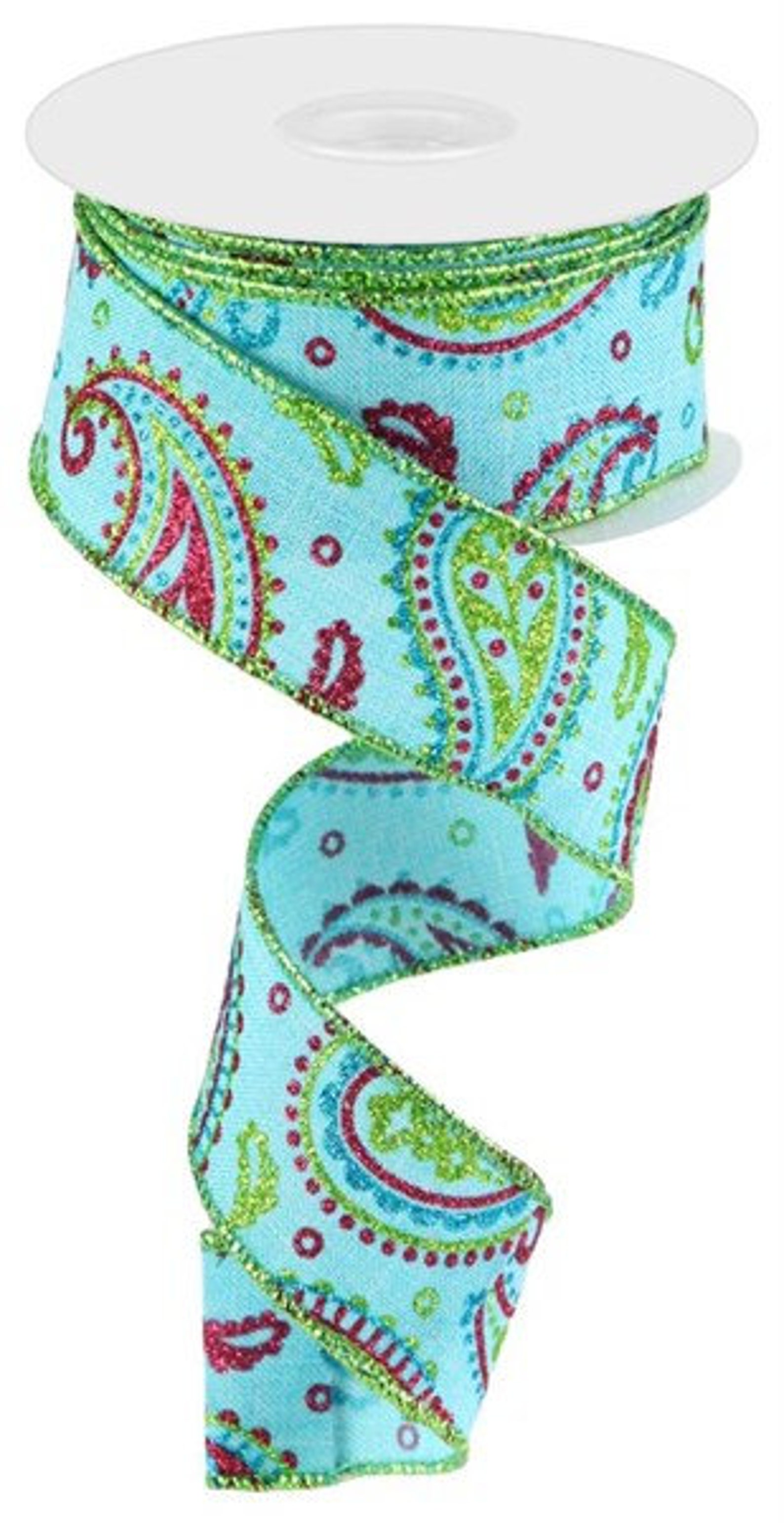 Paisley Wired Ribbon by the Roll 1.5 X 10 Yards - Etsy