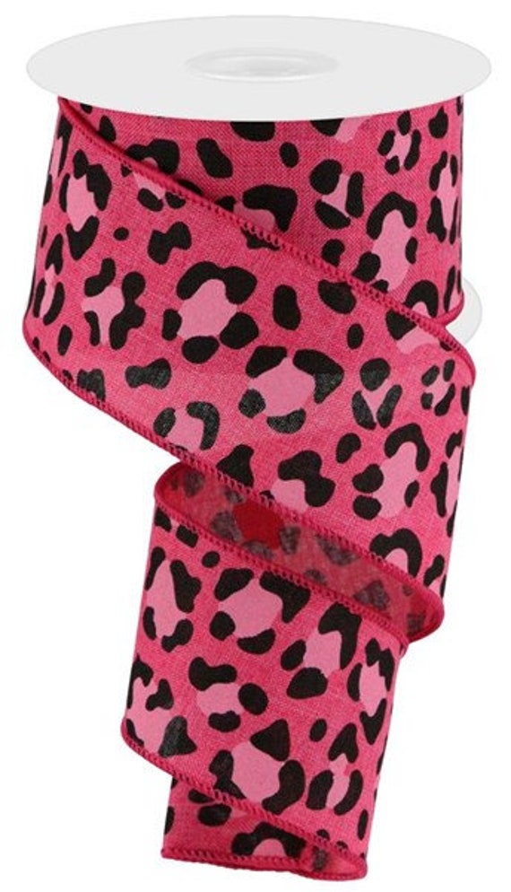 Leopard Print Wired Ribbon by the Roll 2.5 X 10 Yards | Etsy