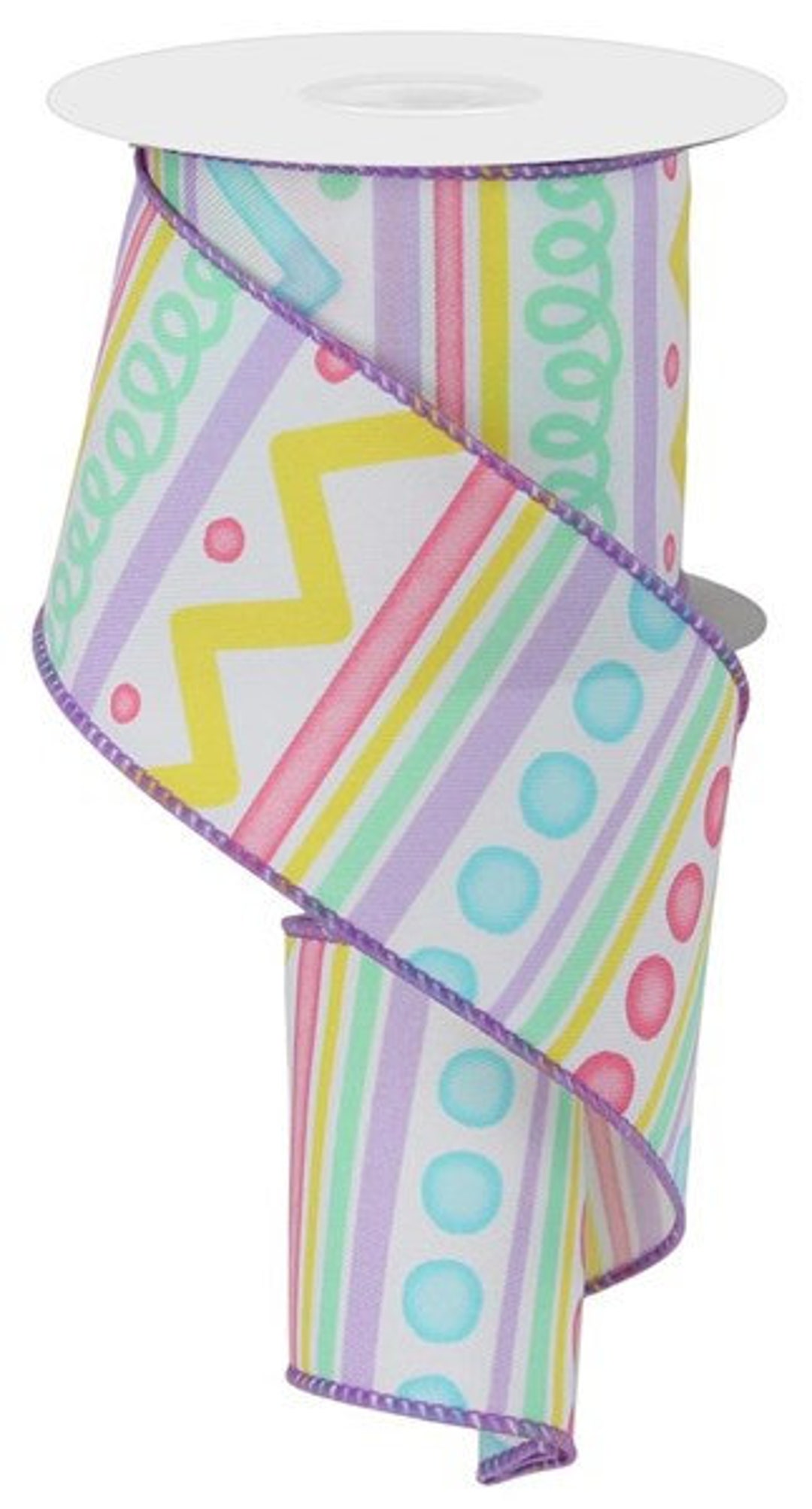 Easter Stripes Wired Ribbon by the Roll 2.5 X 10 Yards RGE109213 - Etsy