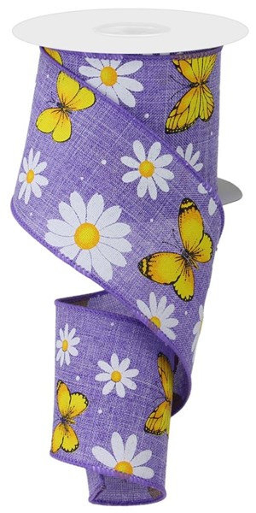 Butterfly Daisy Wired Ribbon by the Roll 2.5" X 10 Yards RGC198513 - Etsy