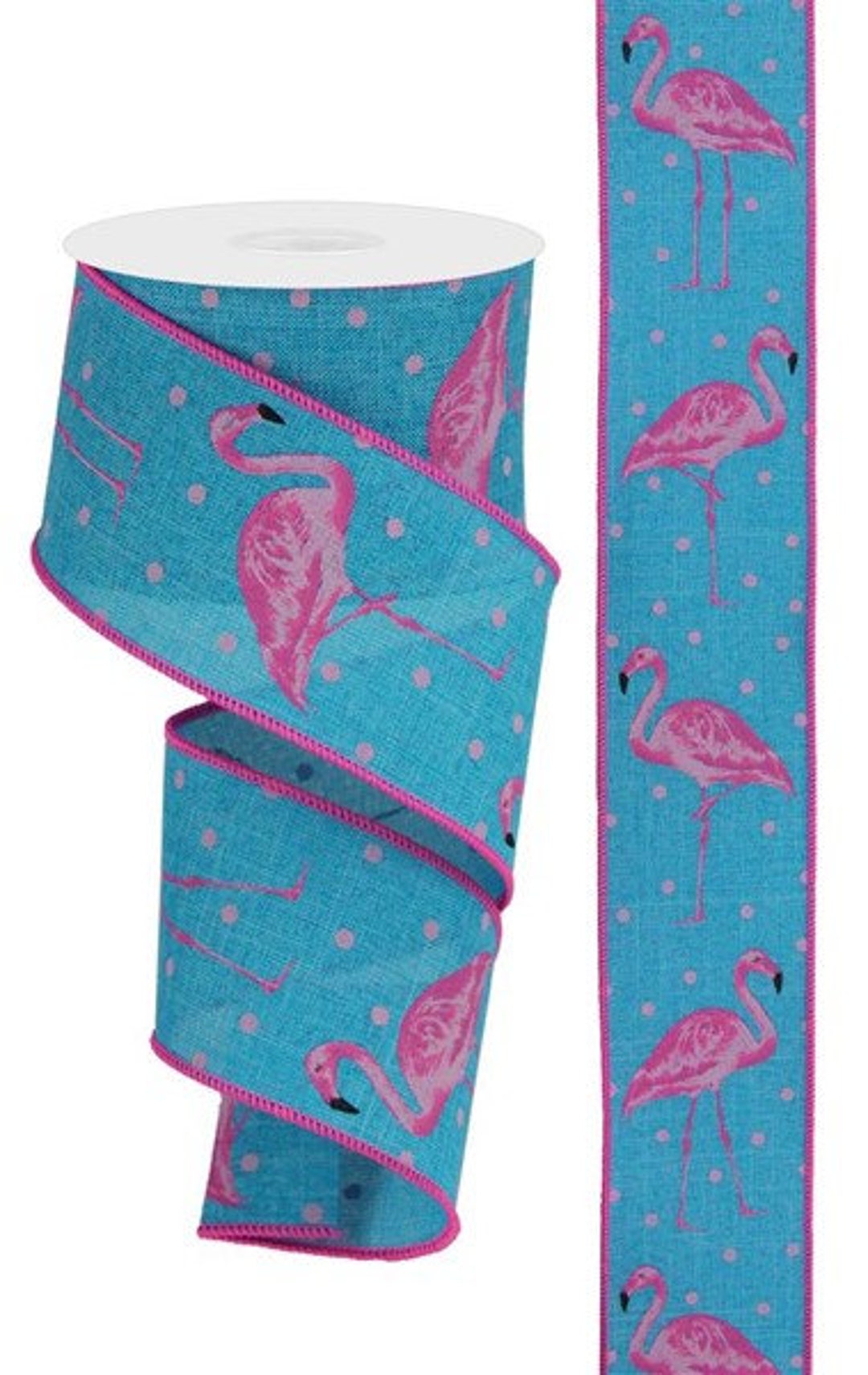 Flamingo Wired Ribbon by the Roll 2.5" X 10 Yards RG01698A2 - Etsy