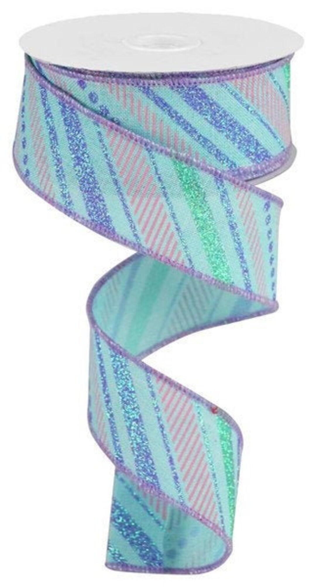 Pastel Stripe Wired Ribbon by the Roll 1.5" X 10 YARD ROLL RGB1322JC - Etsy