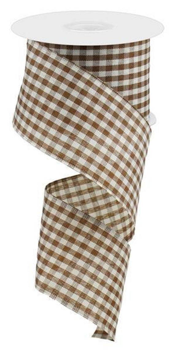 Gingham Wired Ribbon by the Roll 2.5 X 10 Yards | Etsy