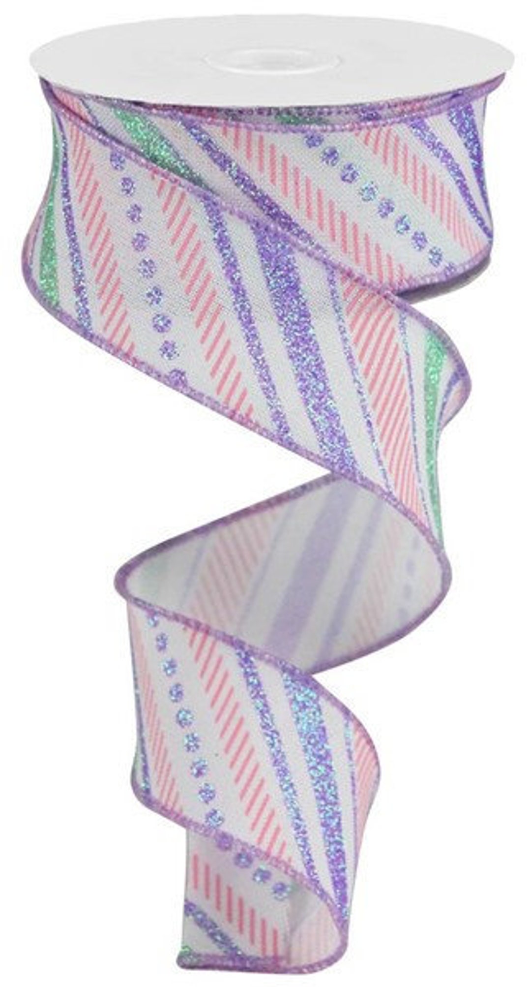 Pastel Stripe Wired Ribbon by the Roll 1.5 X 10 YARD ROLL RGB13221Y - Etsy
