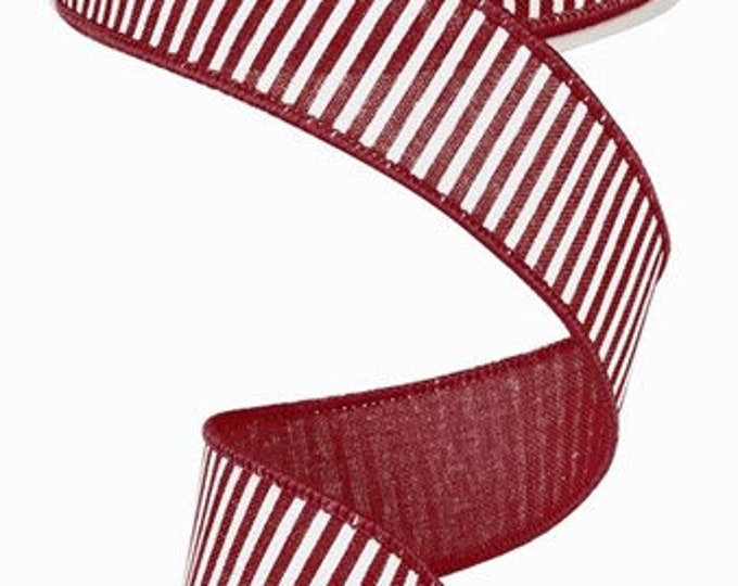 Stripe Wired Ribbon by the Roll 1.5" X 10 Yards RG178005 - Etsy