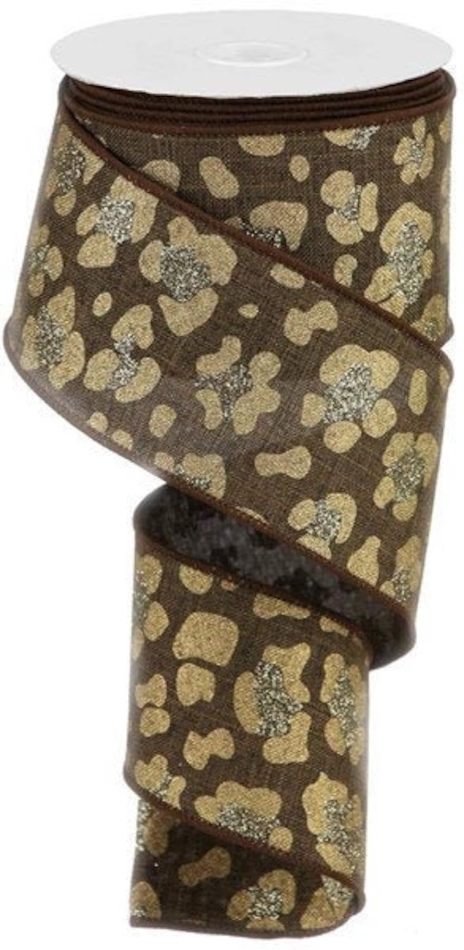 Leopard Print Wired Ribbon by the Roll 2.5 X 10 YARD - Etsy