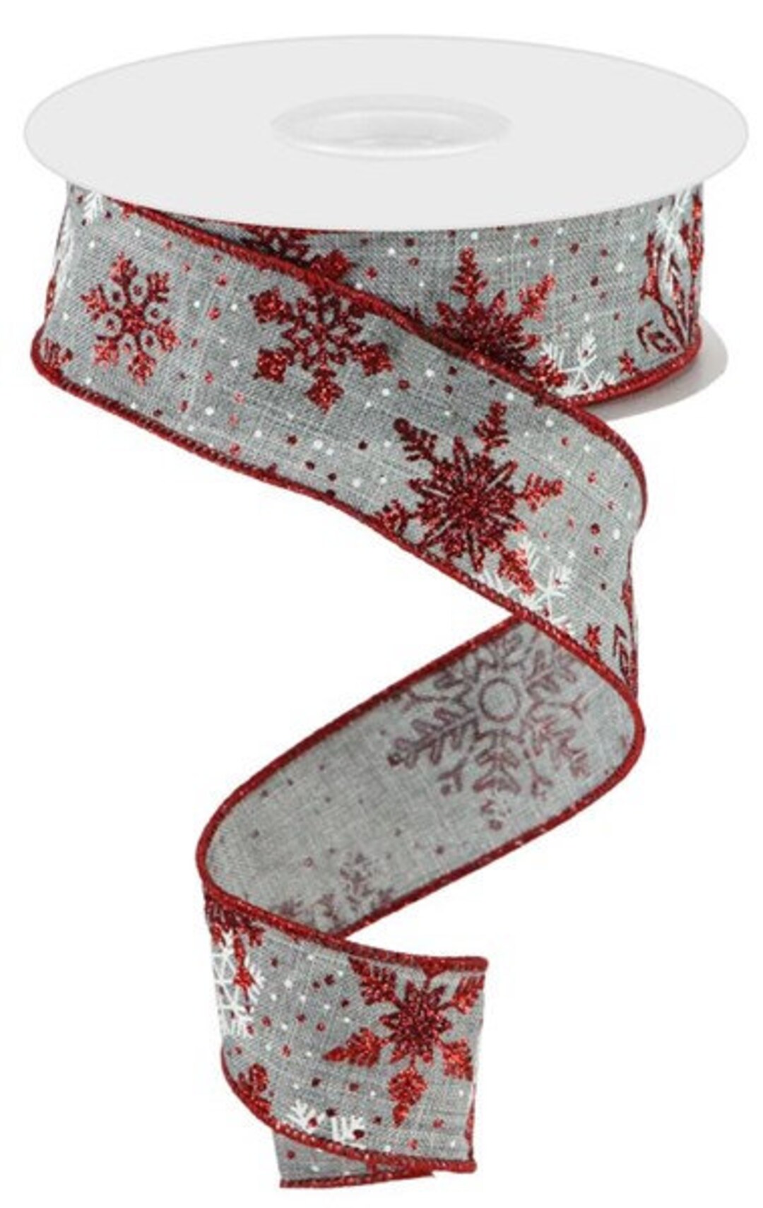 Snowflake Wired Ribbon by the Roll 1.5 X 10 Yards - Etsy