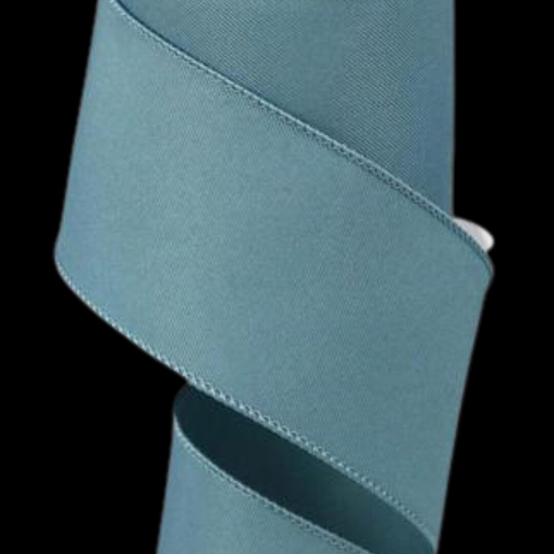 Smoke Blue Diagonal Weave Wired Ribbon by the Roll 2.5" X 10 Yards ...
