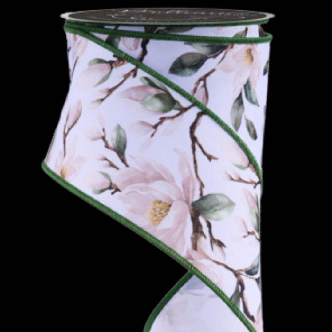 Magnolia Wired Ribbon 2.5" X 10 Yards LS101527 - Etsy