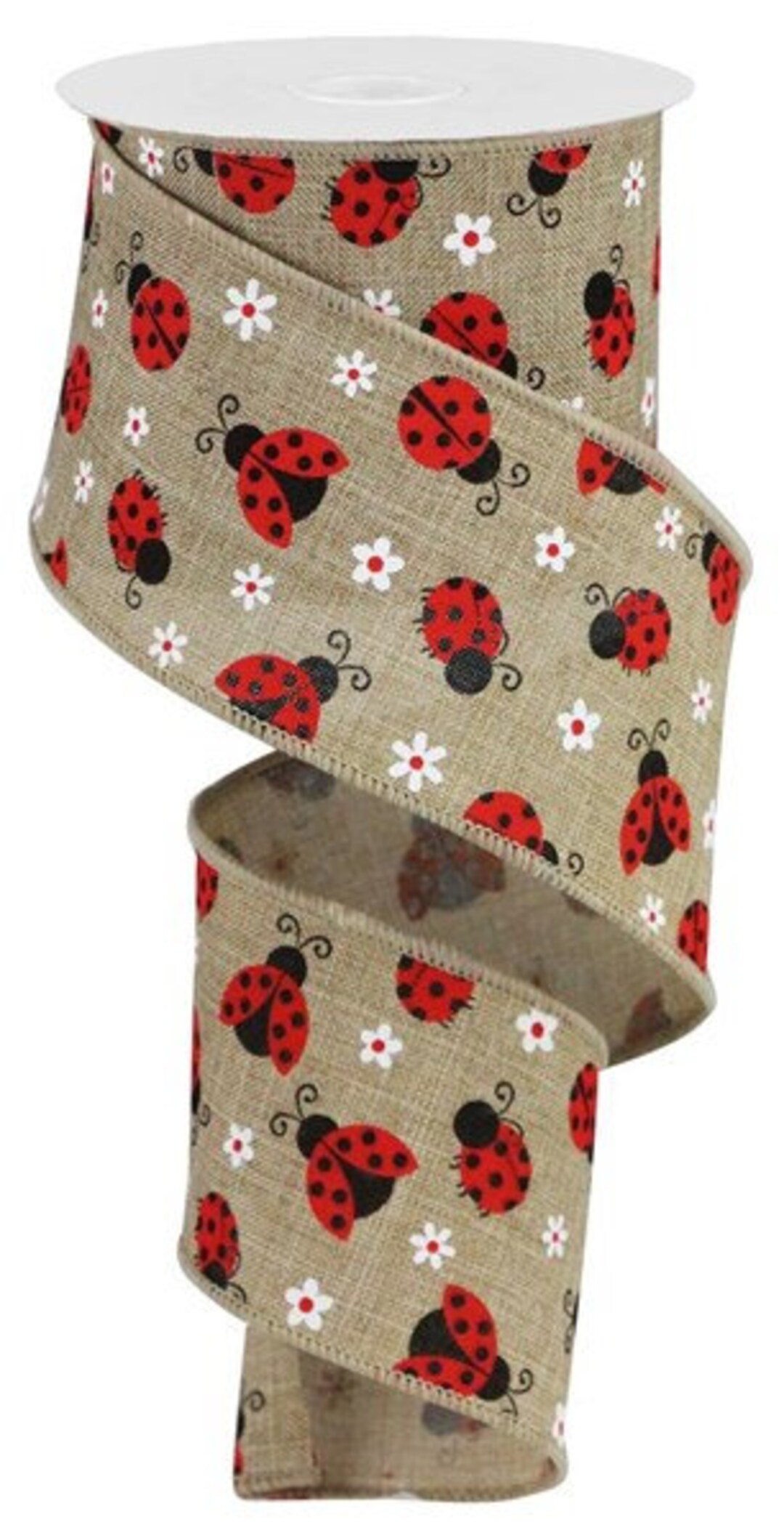 Ladybug Gingham Wired Ribbon by the Roll 2.5" X 10 Yards RGA162301 - Etsy