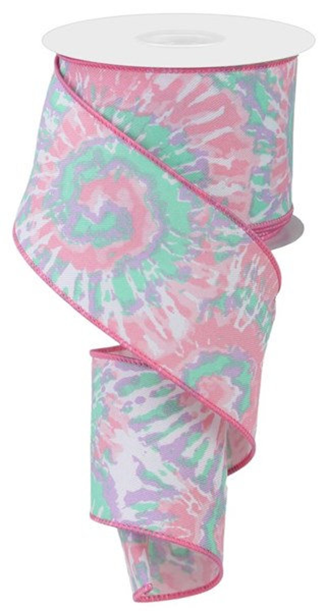 Pastel Tie Dye Wired Ribbon by the Roll 2.5 X 10 Yards - Etsy