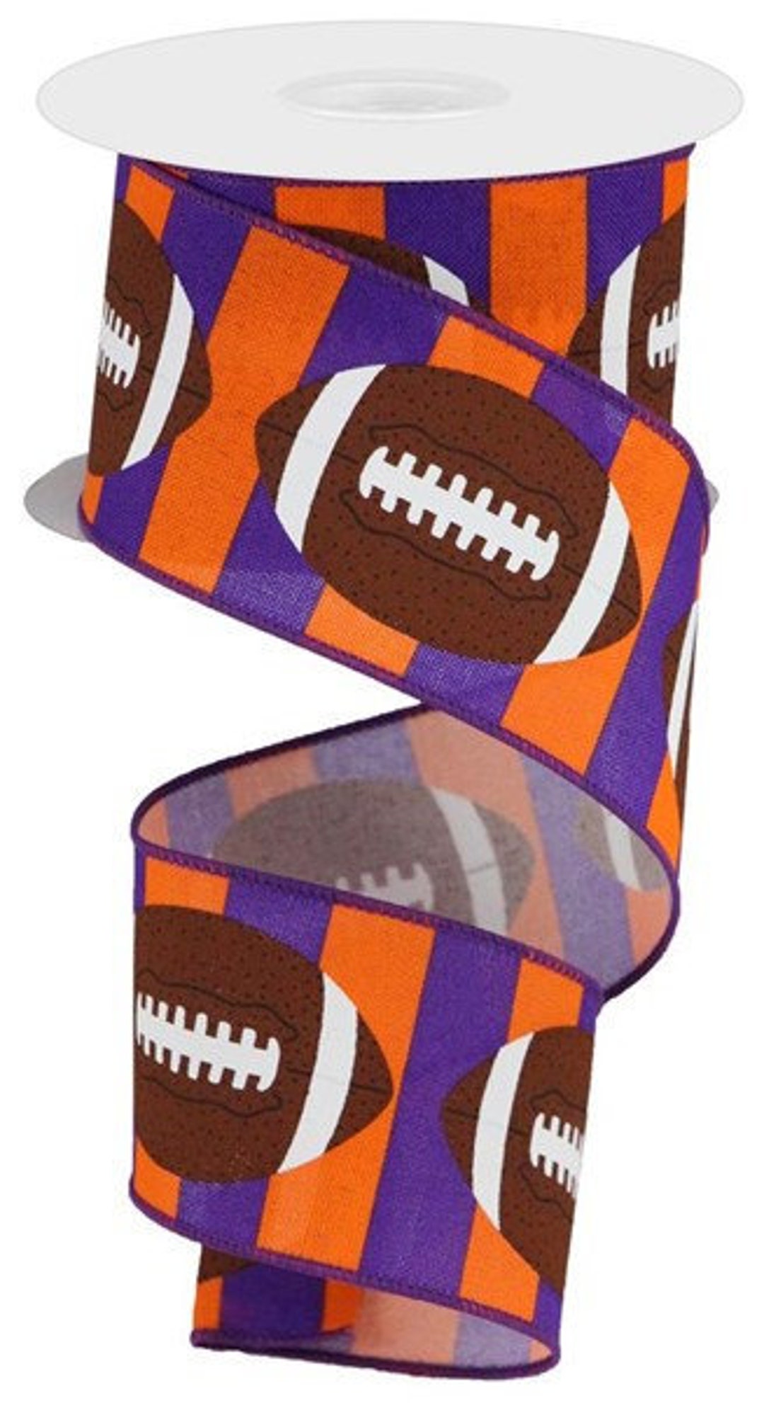 Football Wired Ribbon by the Roll 2.5" X 10 Yards RGA1431M2 - Etsy