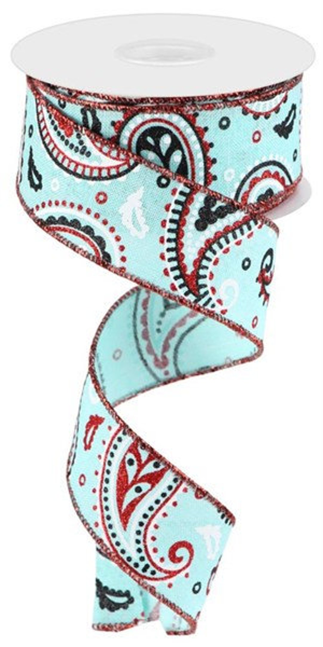 Paisley Wired Ribbon by the Roll 1.5" X 10 Yards RGC1381EX - Etsy