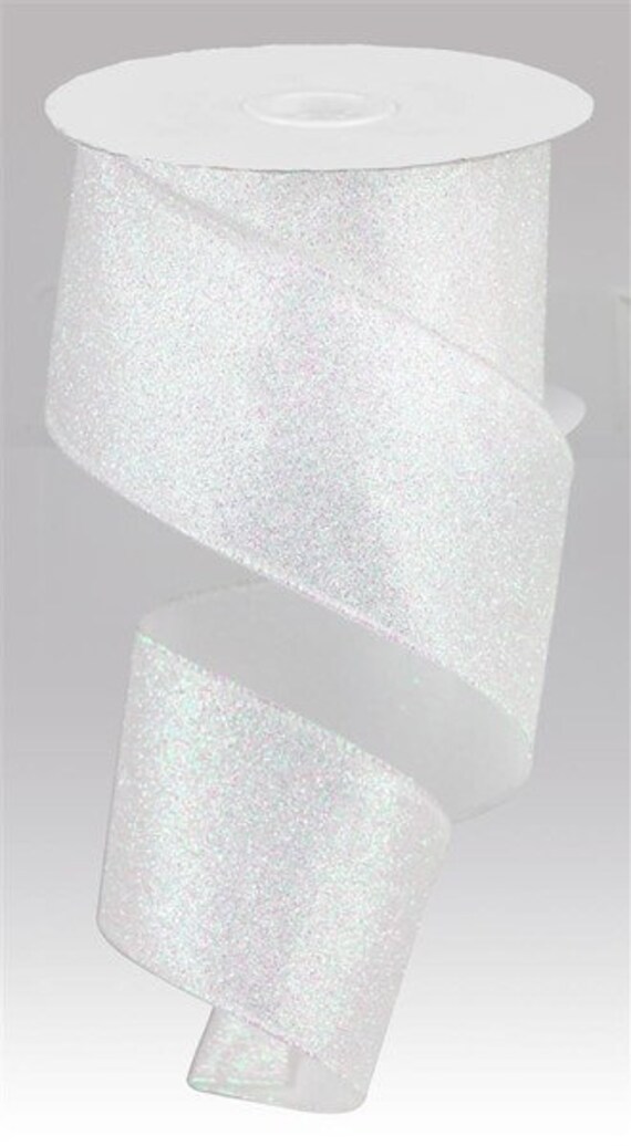 Iridescent Glitter Wired Ribbon by the Roll 2.5 X 10 | Etsy